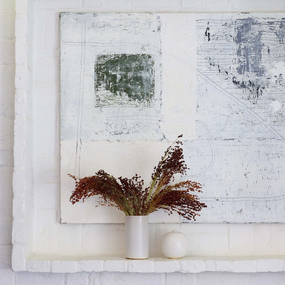 Dried Red Broom Corn