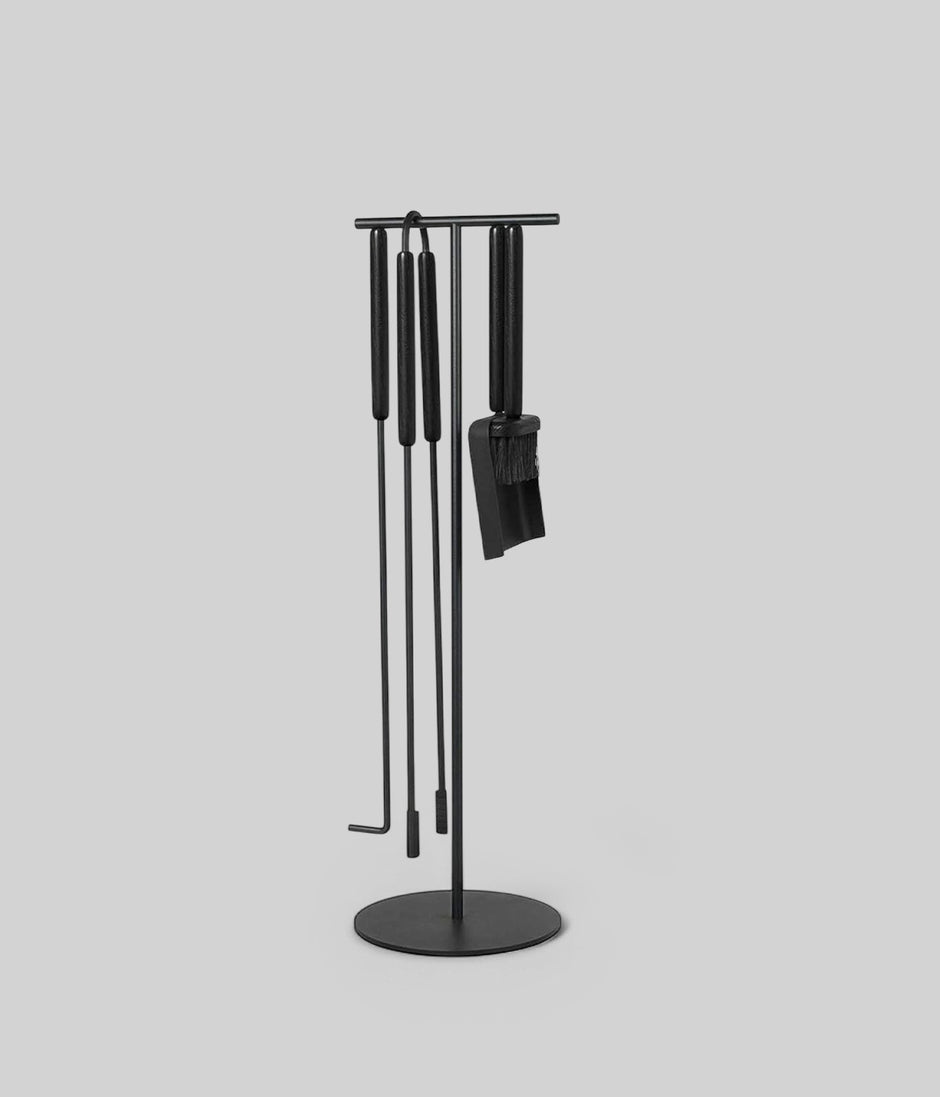 Ashi 5-Piece Fireplace Tool Set | Modern Fireplace Accessories