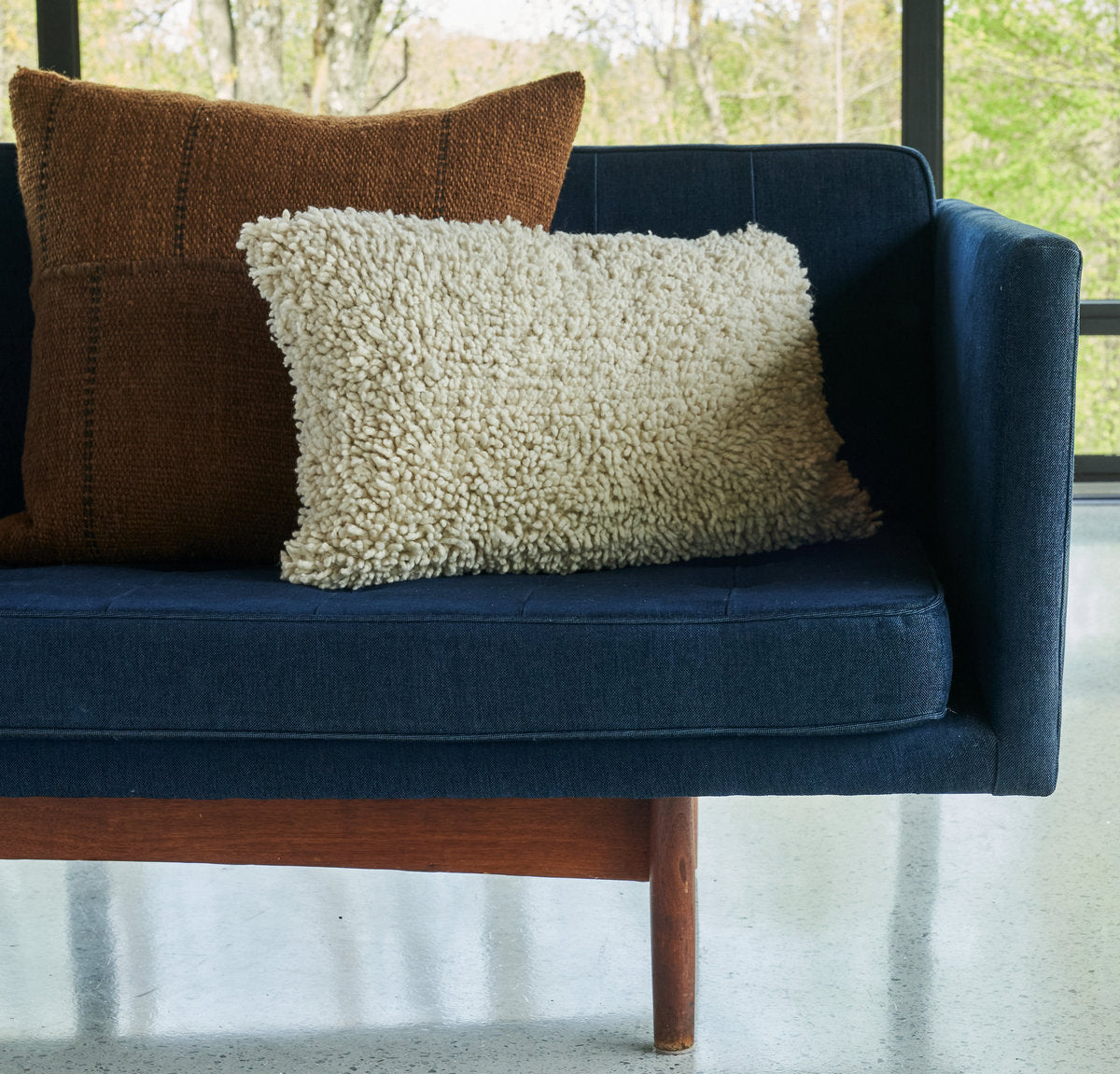 Handmade Wool Shag Lumbar Pillow | Bloomist
