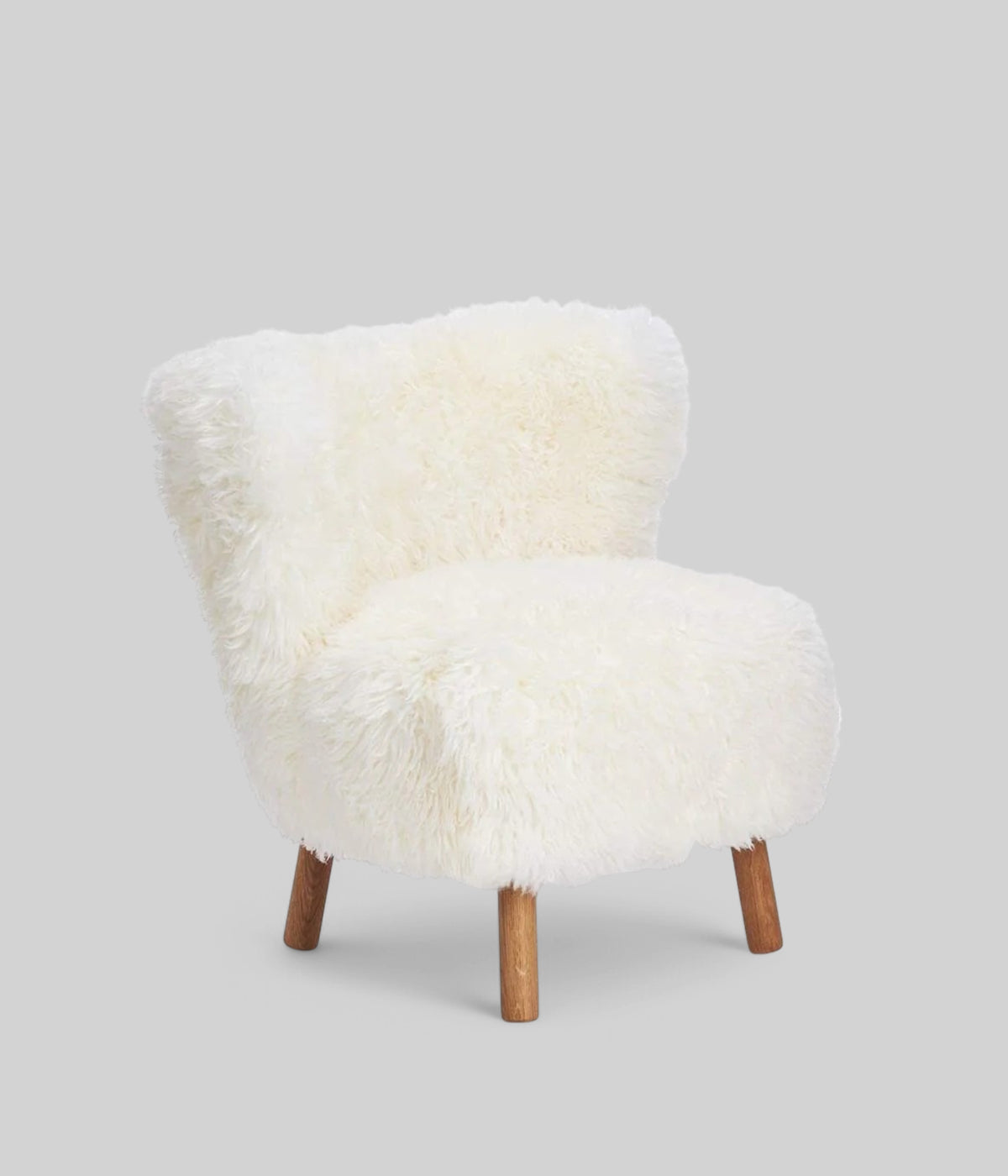 Tibet Curly Long Wool Emily Lounge Chair – Cozy & Stylish