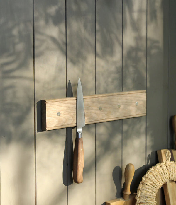 Wall-Mounted Oak Magnetic Knife Rack | Made in England