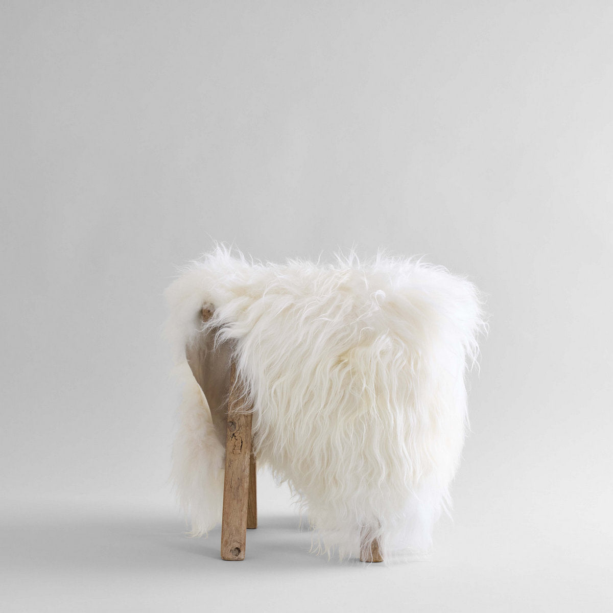 Icelandic Longwool Sheepskin Pelt, White