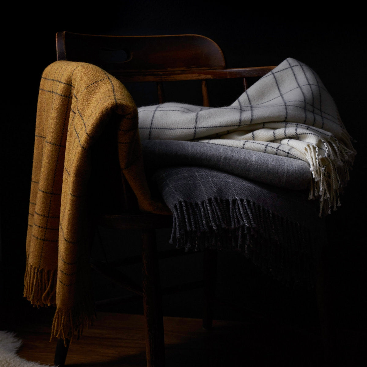 Patterned Merino Throw