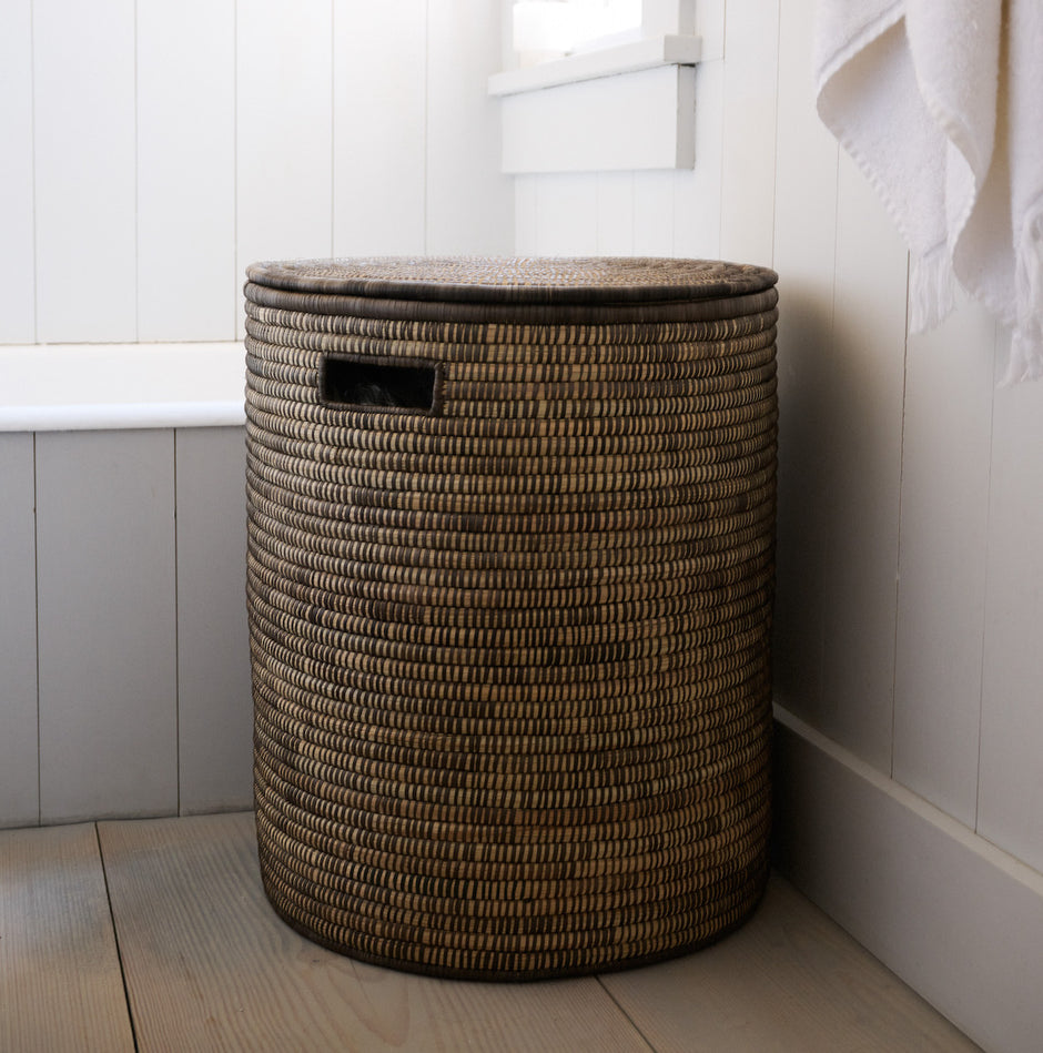Malawi Brown Covered Basket | Bloomist